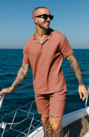 Eivissa Relaxed Fit Shirt In Rust – MAUVAIS