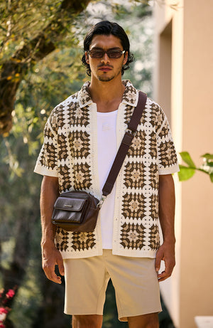 Quadro Crochet Shirt in Brown – MAUVAIS