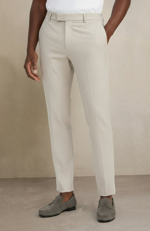 Aster Tailored Stretch Slim Leg Trousers in Beige – MAUVAIS